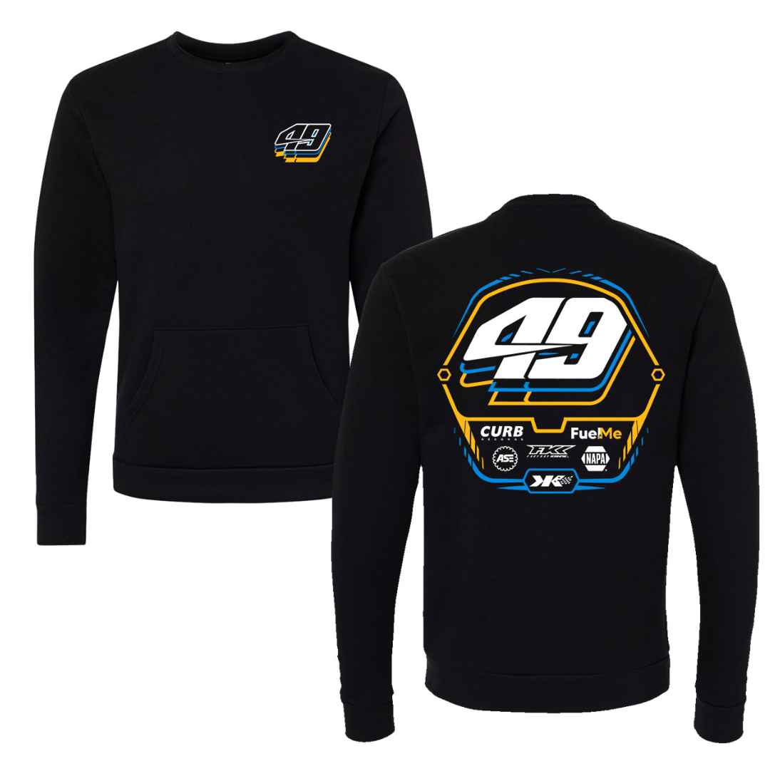 Torque Crew Pocket Crewneck - Black – Brad Sweet Racing